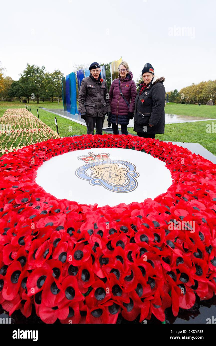 The dedication of the poppy field of remembrance at the National ...