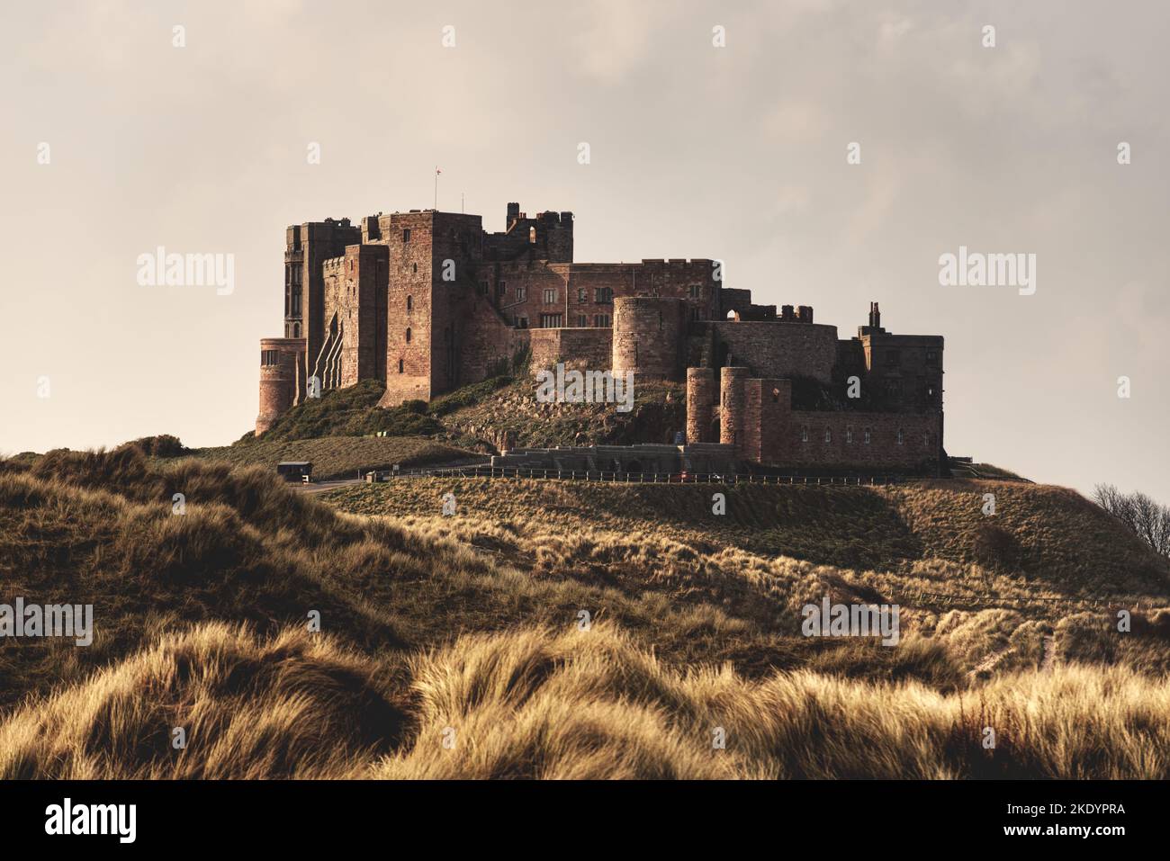 The Bamburgh Castle in the Kingdom of Northumbria's epicenter and home of the Armstrong family ...