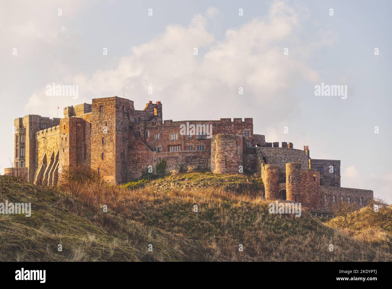 The Bamburgh Castle in the Kingdom of Northumbria's epicenter and home ...