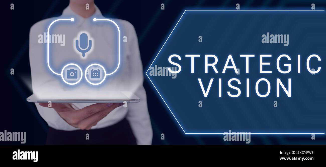 Conceptual caption Strategic Vision, Business approach clarifies the ...