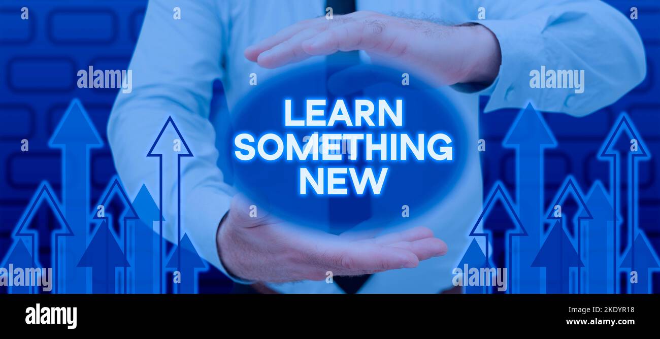 Writing displaying text Learn Something New, Word for being taught new ...