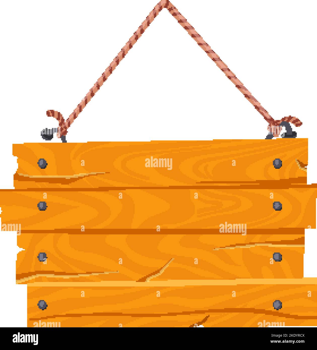 wooden signboard cartoon vector illustration Stock Vector Image & Art ...