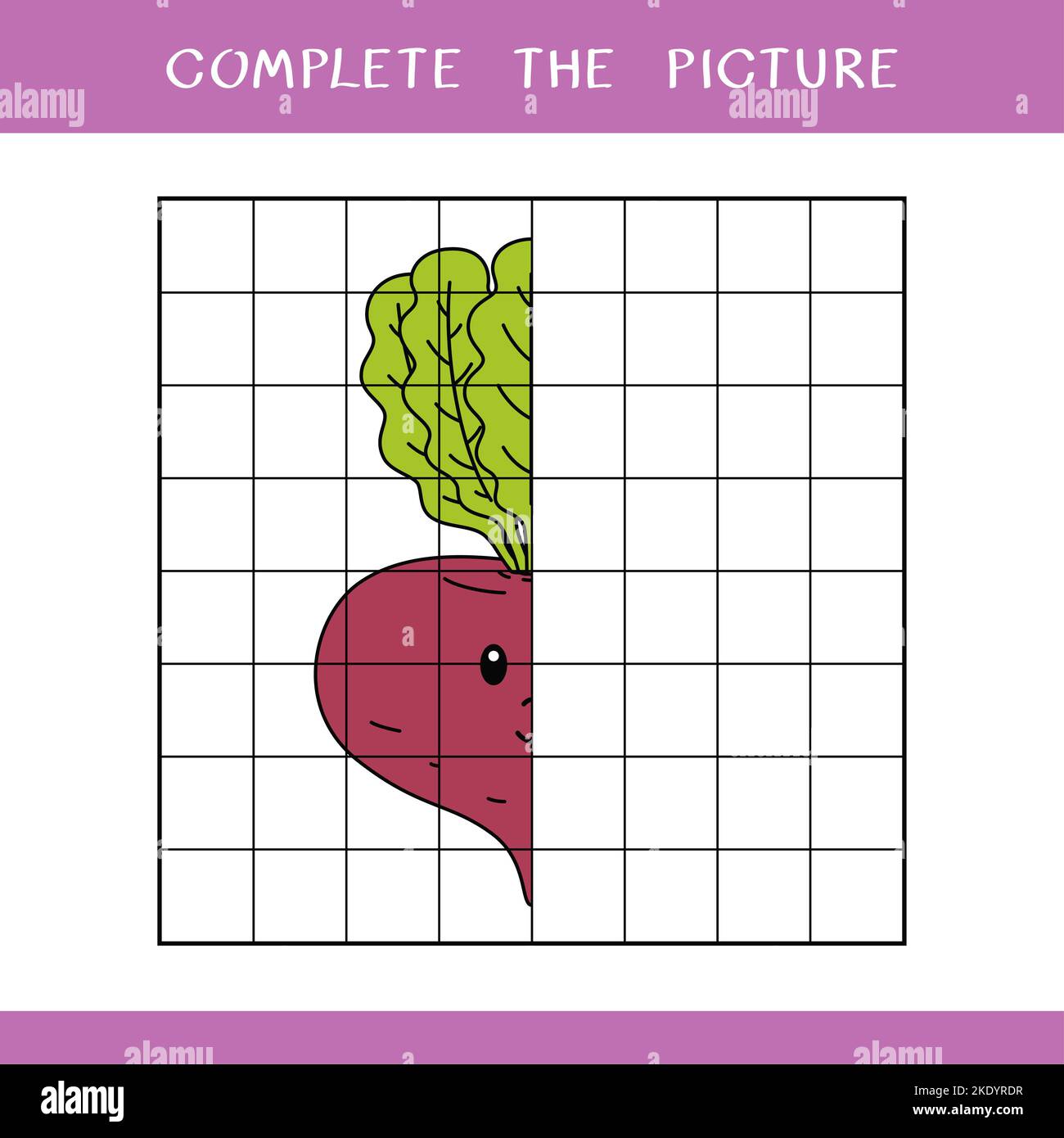Complete the picture. Simple educational game for kids. Vector ...