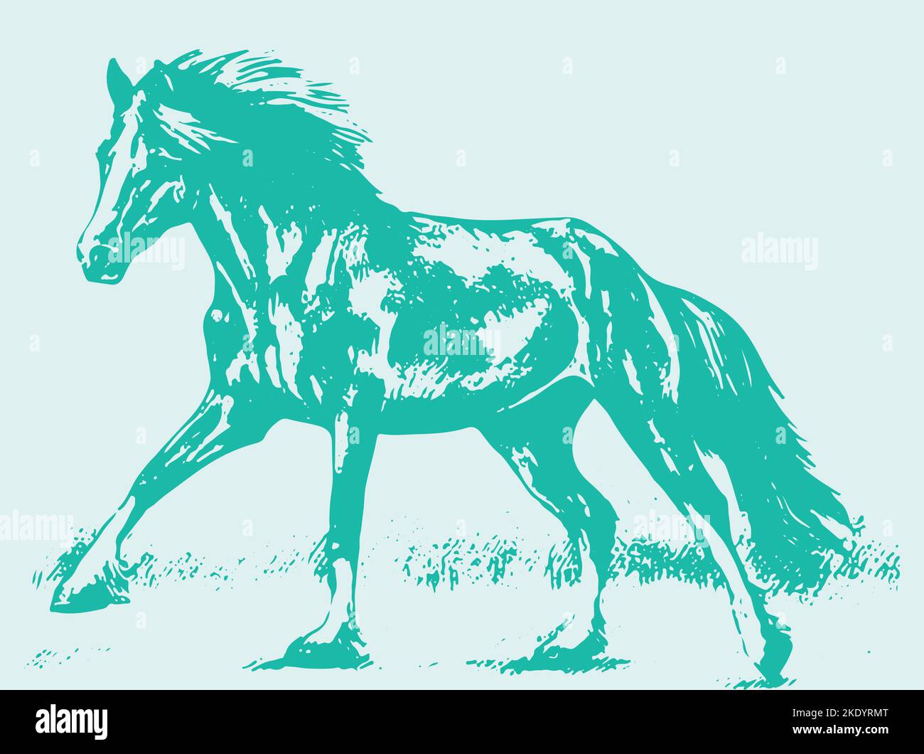 Running horse drawing hi-res stock photography and images - Alamy