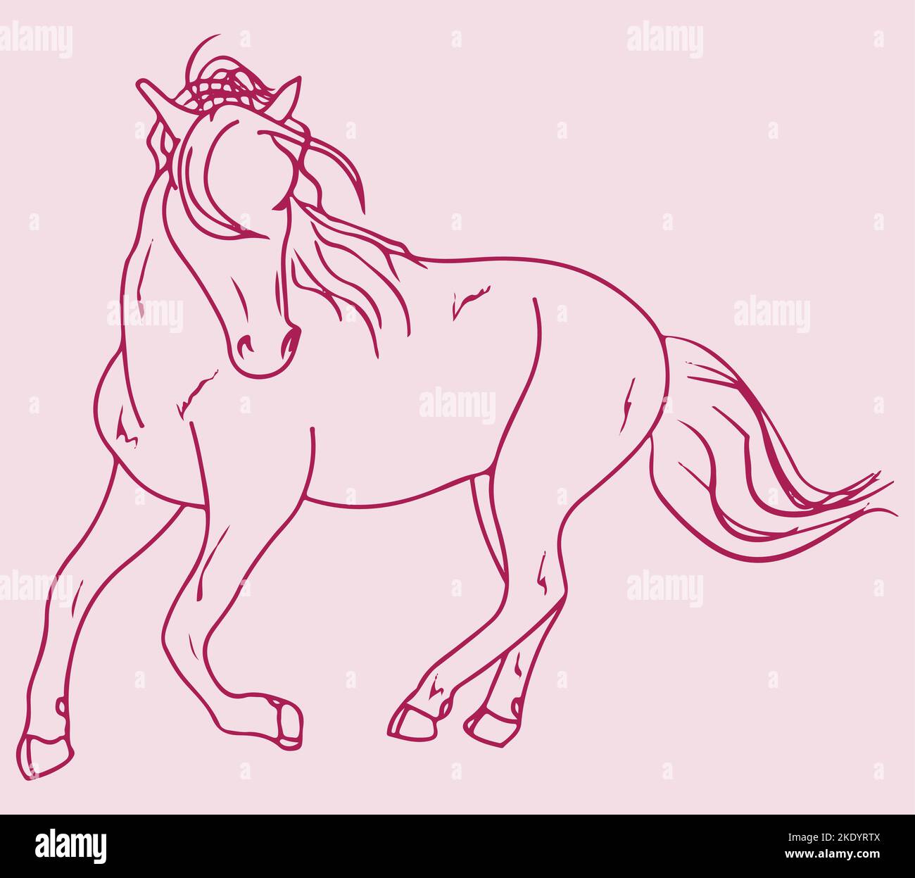 Runing horse Stock Vector Images - Alamy