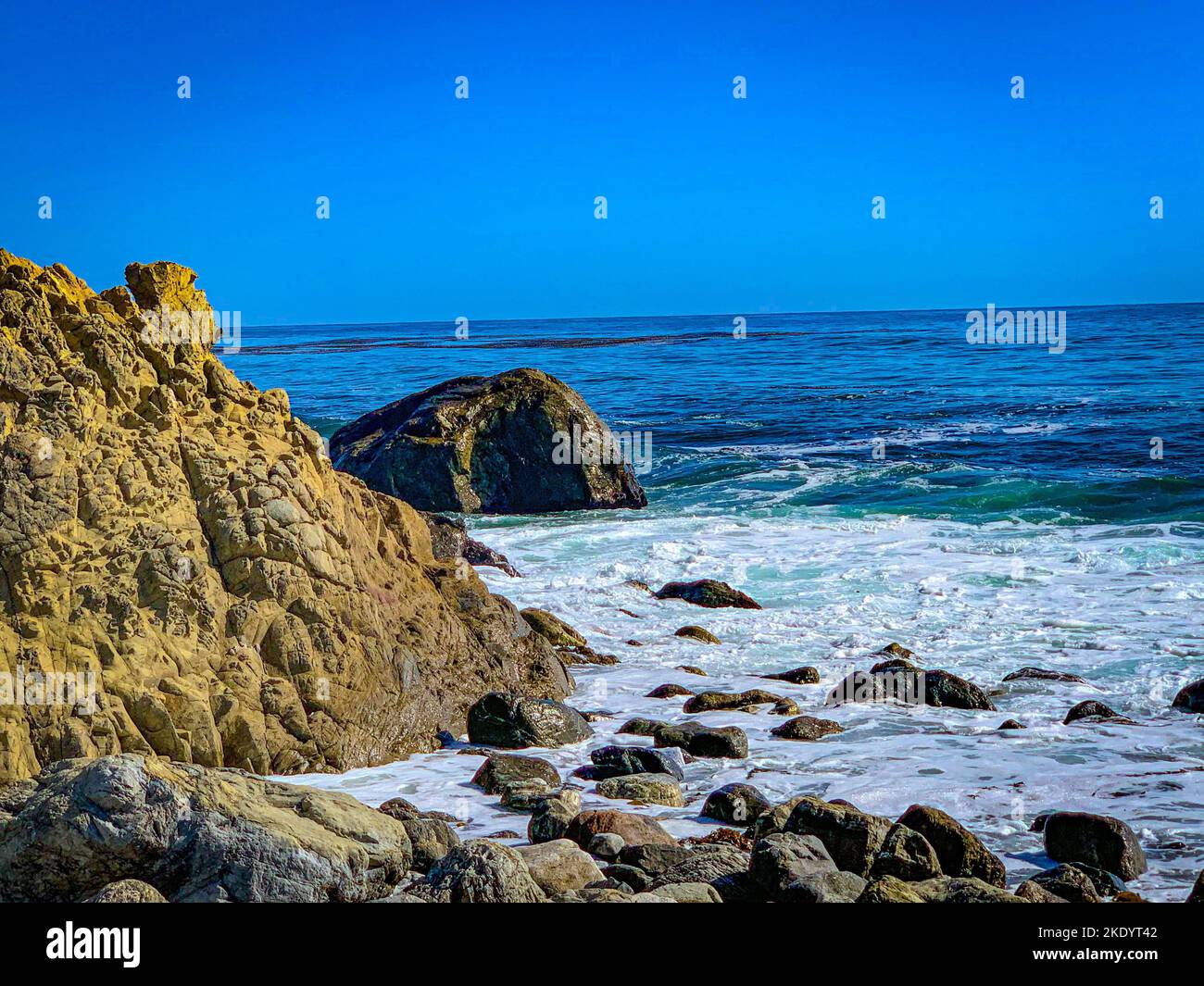 The ocean waves crashing cliffs in Big Sur, California Stock Photo - Alamy