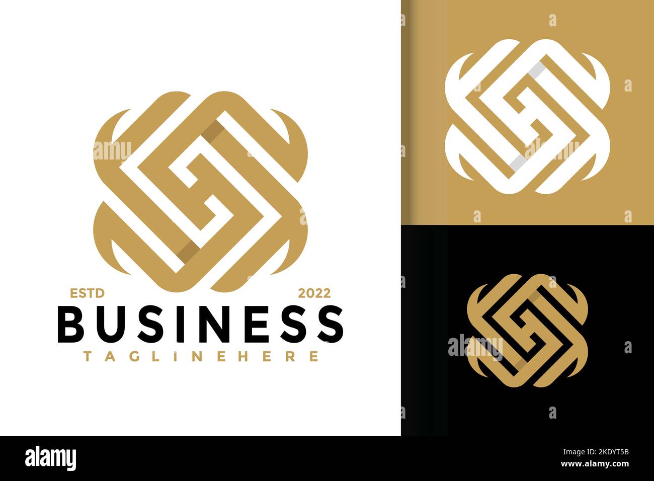 A vector illustration of the word Business and an editable tagline for ...