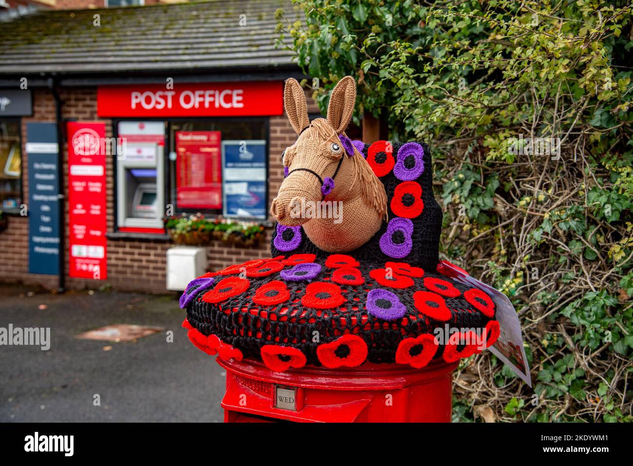 Whalley, Clitheroe, Lancashire, UK. 9th Nov, 2022. A post box cover at ...