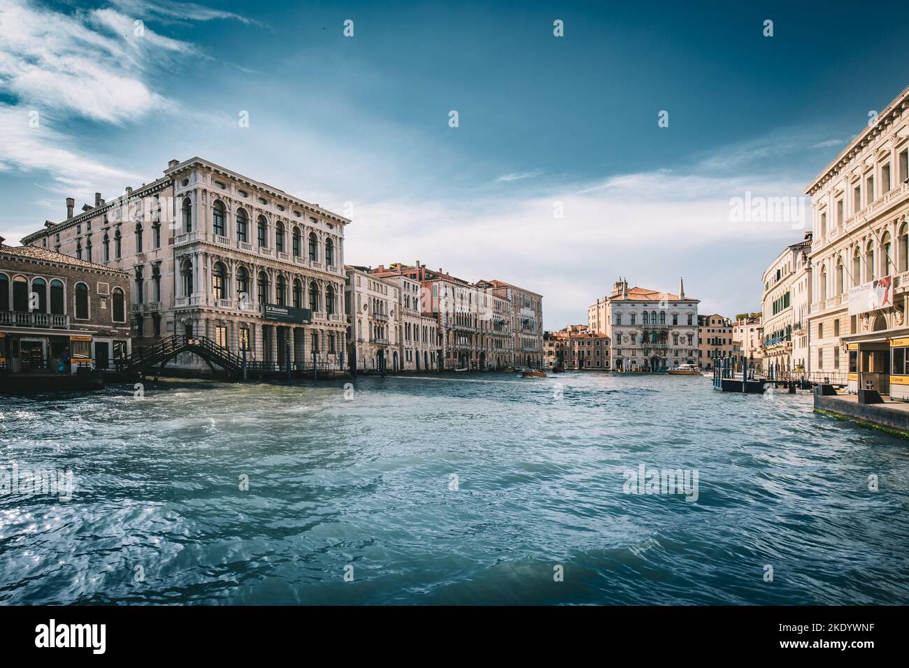 The famous Grand Canal and ancient buildings in Venice, Italy Stock ...