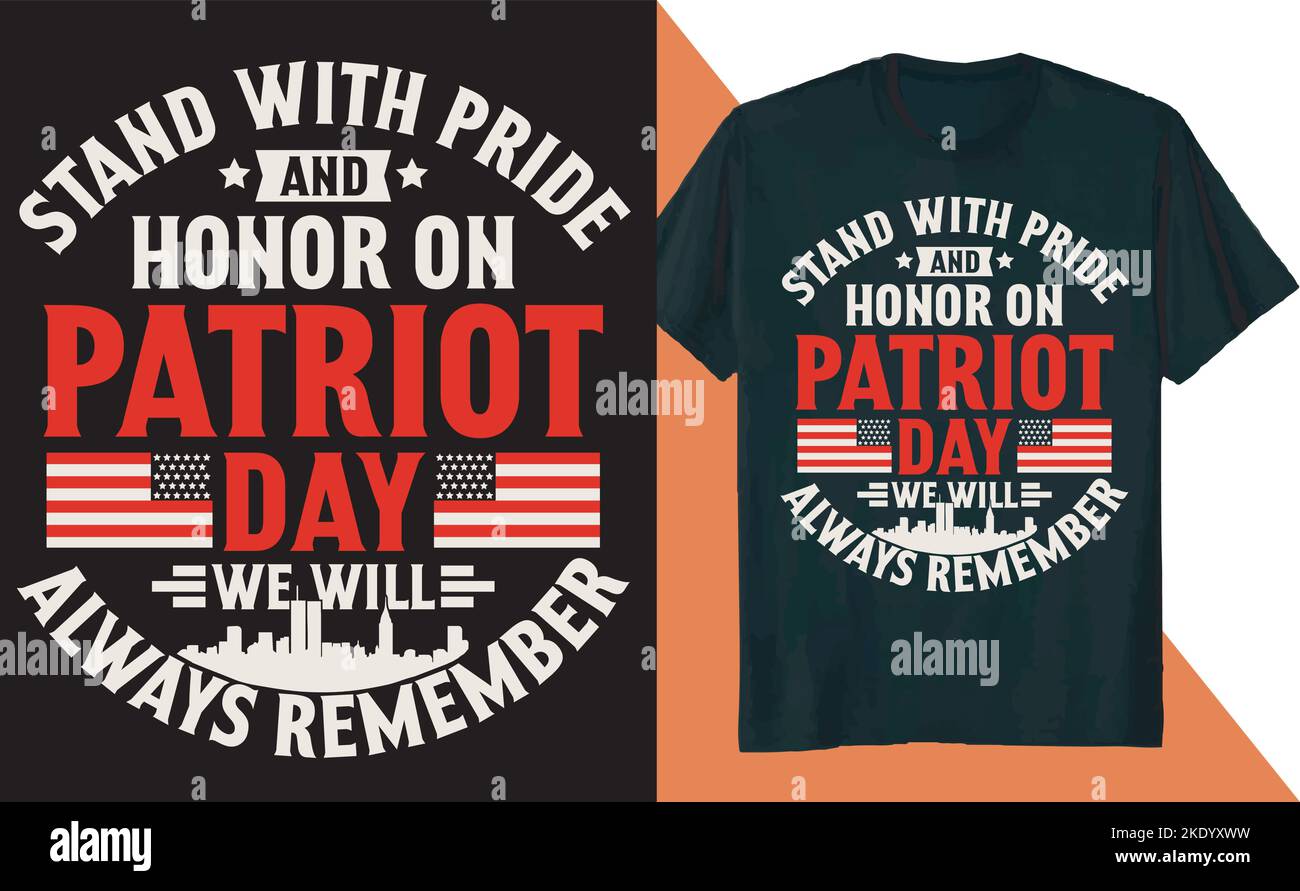 A vector illustration of a T-shirt with American patriotic design Stock ...