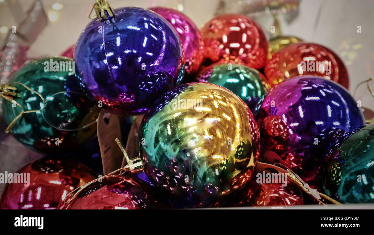 Christmas decoration balls Stock Photo - Alamy