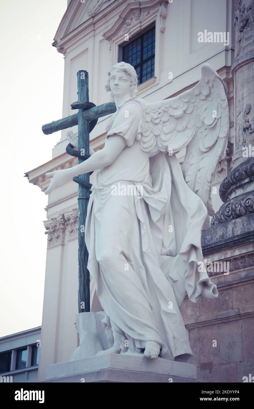 A vertical shot of historic statues in Vienna, Austria Stock Photo - Alamy