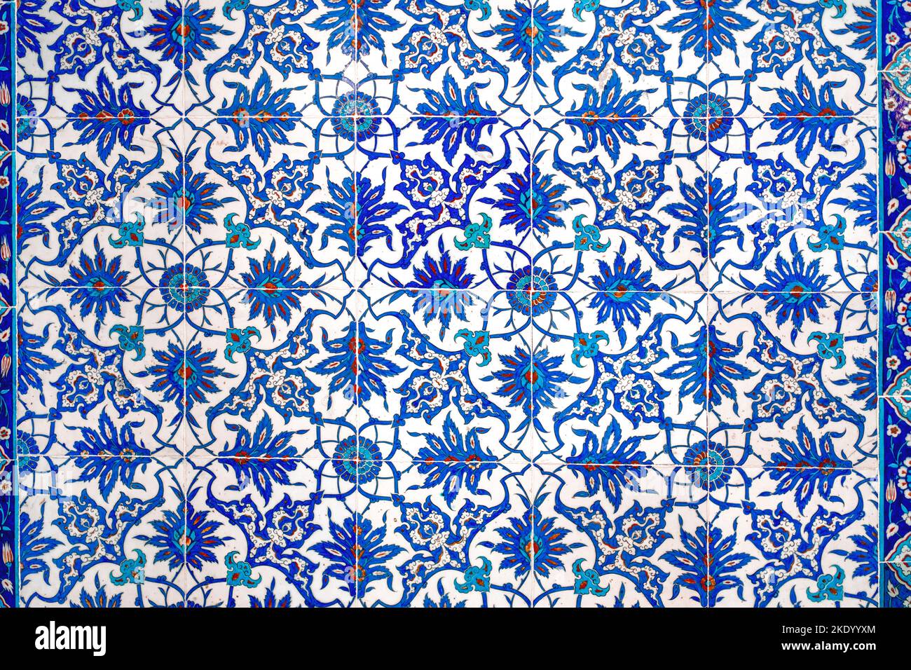 Geometric Handmade Turkish Tiles on the wall Stock Photo - Alamy