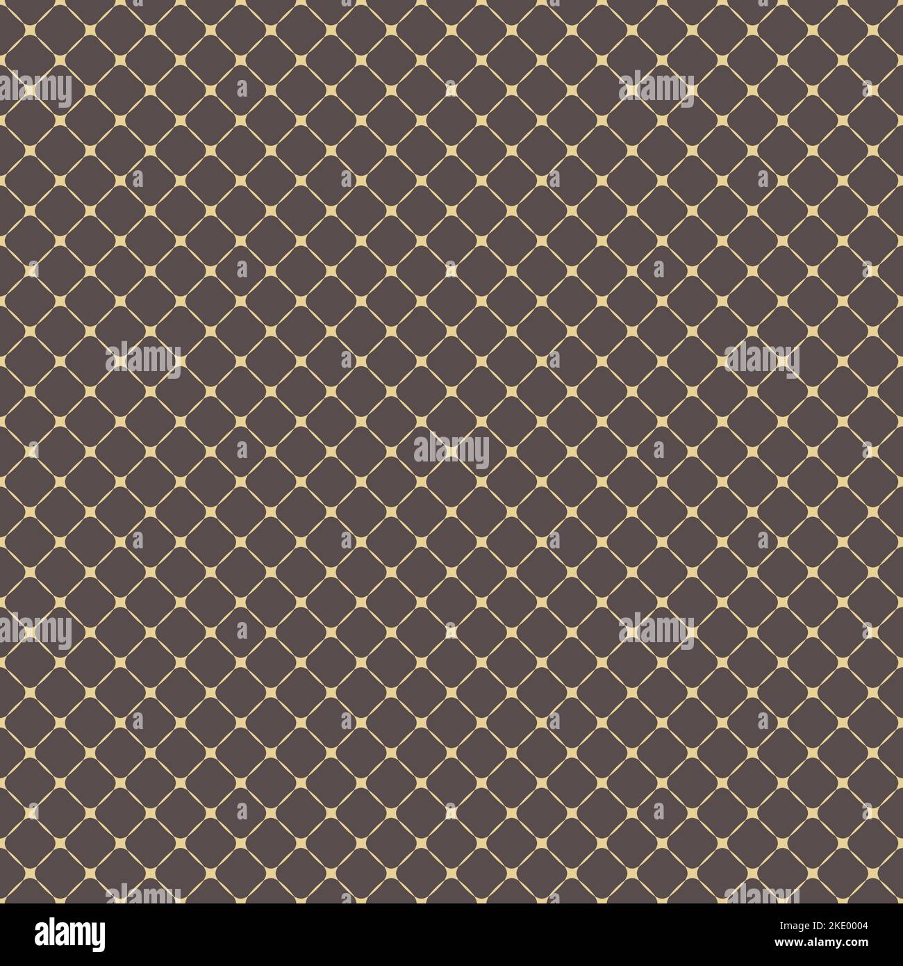 Geometric vector grid. Seamless abstract pattern. Modern brown and yellow diagonal background ...