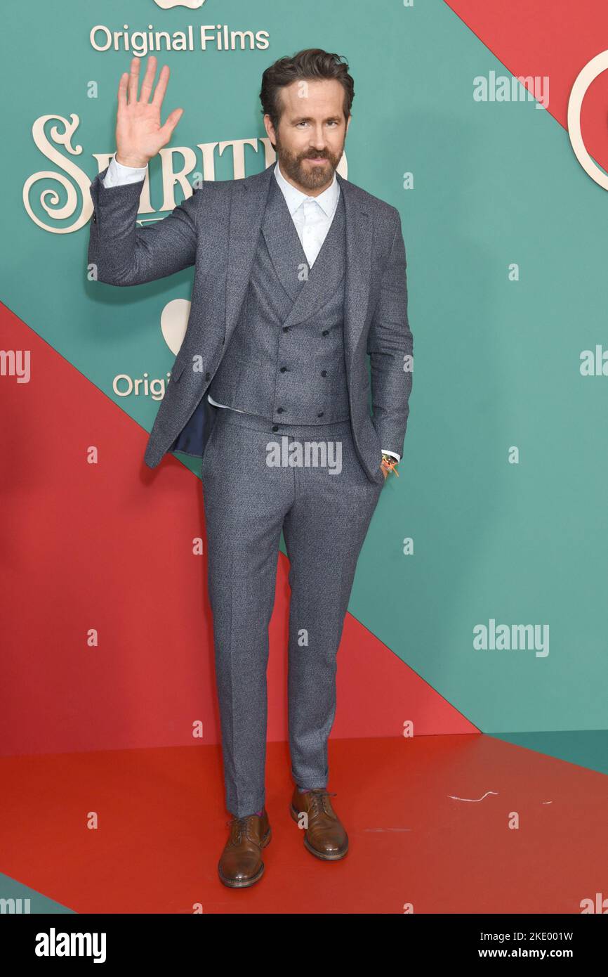 07 November 2022 - New York, New York - Ryan Reynolds at the Apple ...