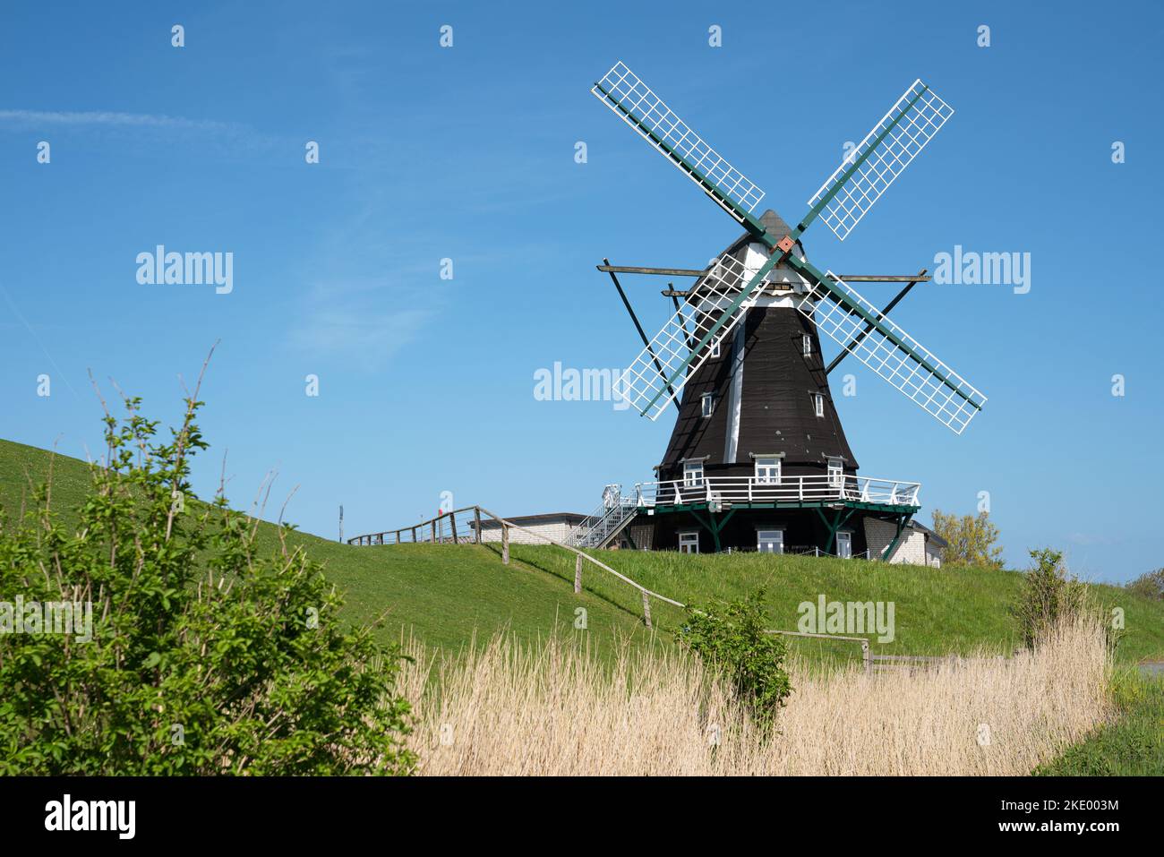 A beautiful shot of Nordermuhle - Pellworm windmill in North Frisia ...