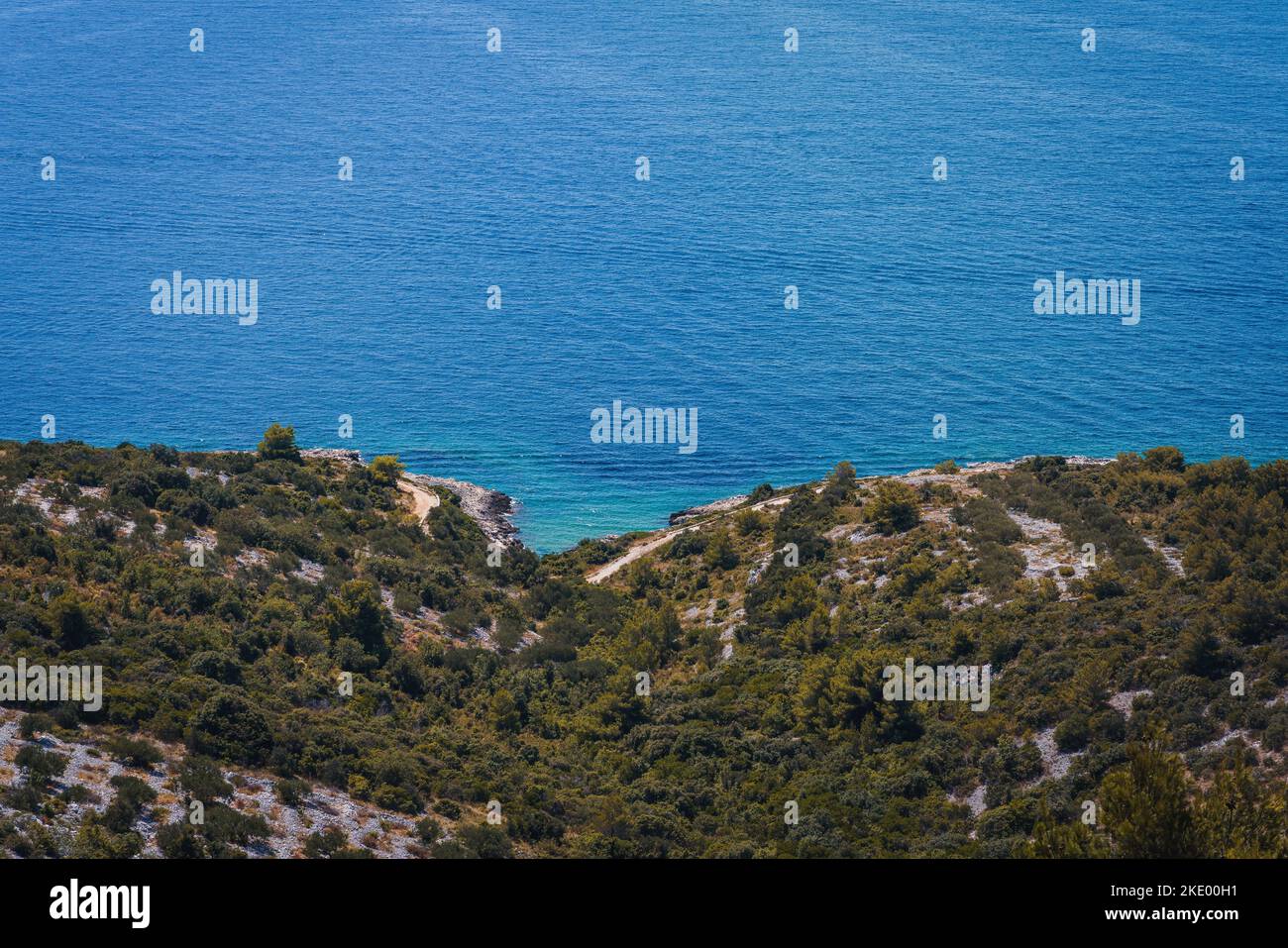 A scenic view of the beautiful landscape of Primosten, Croatia Stock ...