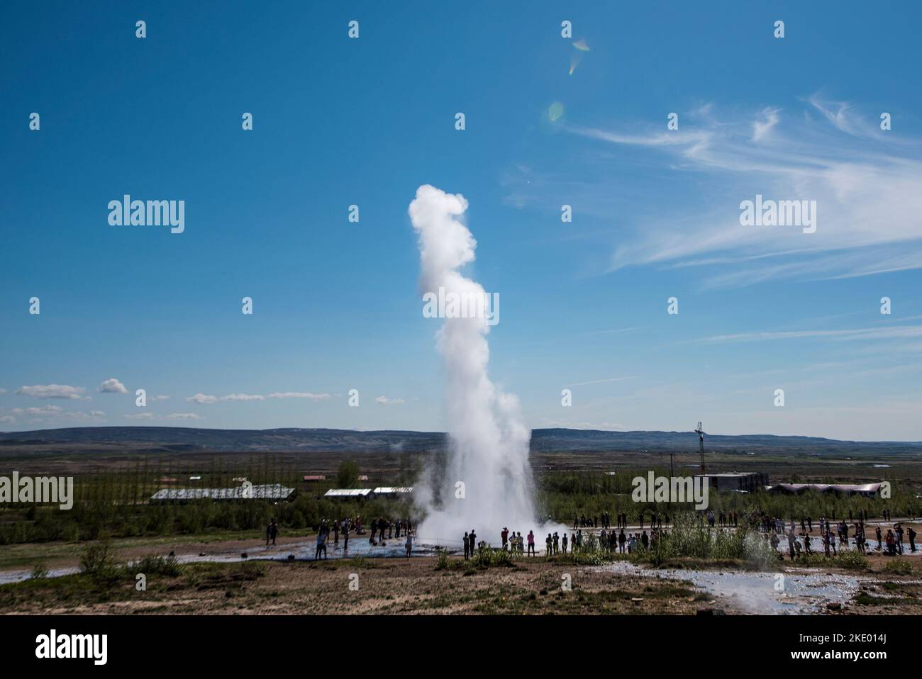 A natural landscape of a geyser Stock Photo - Alamy