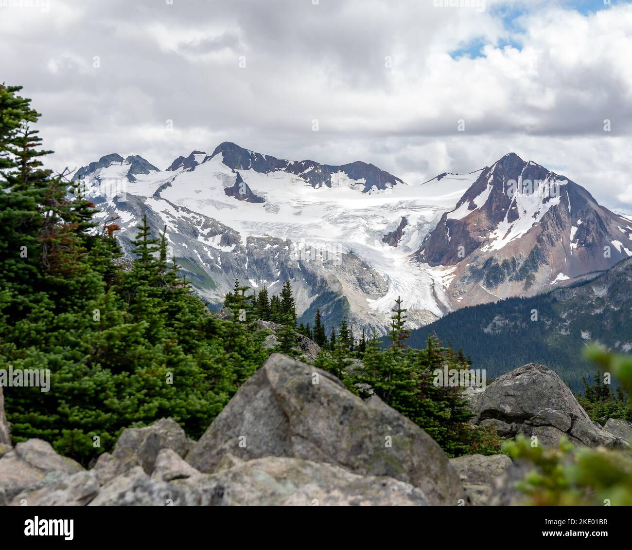 A mesmerizing view of beautiful snow-capped mountains Stock Photo - Alamy