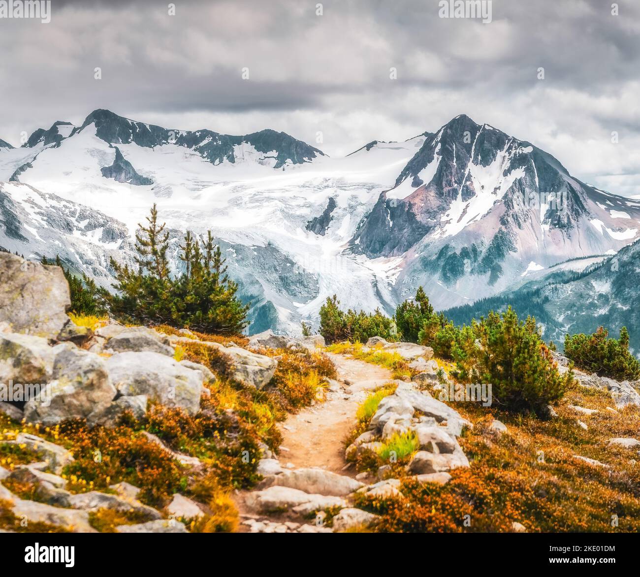 A mesmerizing view of beautiful snow-capped mountains Stock Photo - Alamy