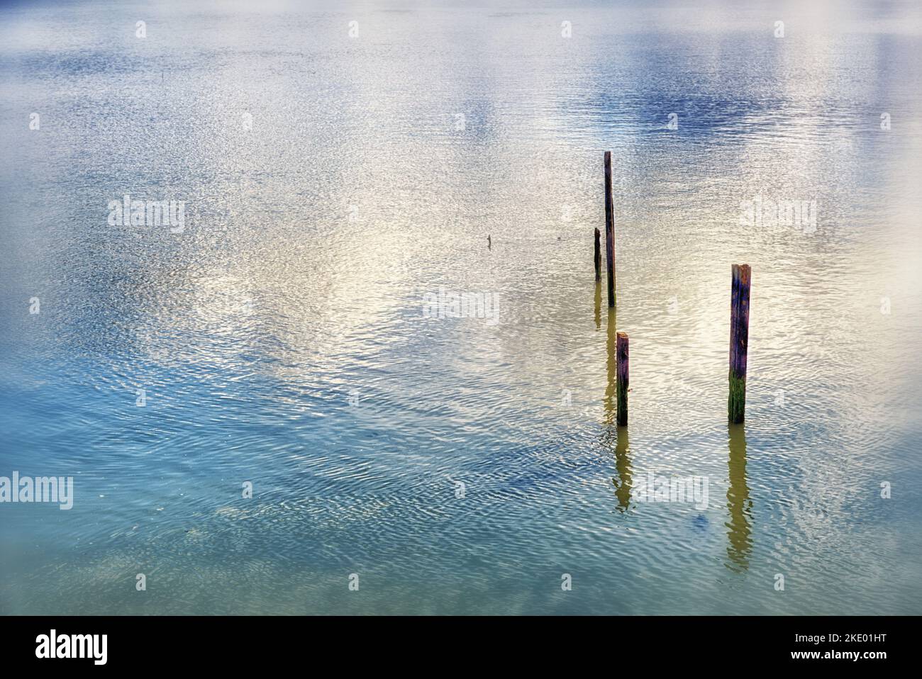 Wooden posts water hi-res stock photography and images - Alamy