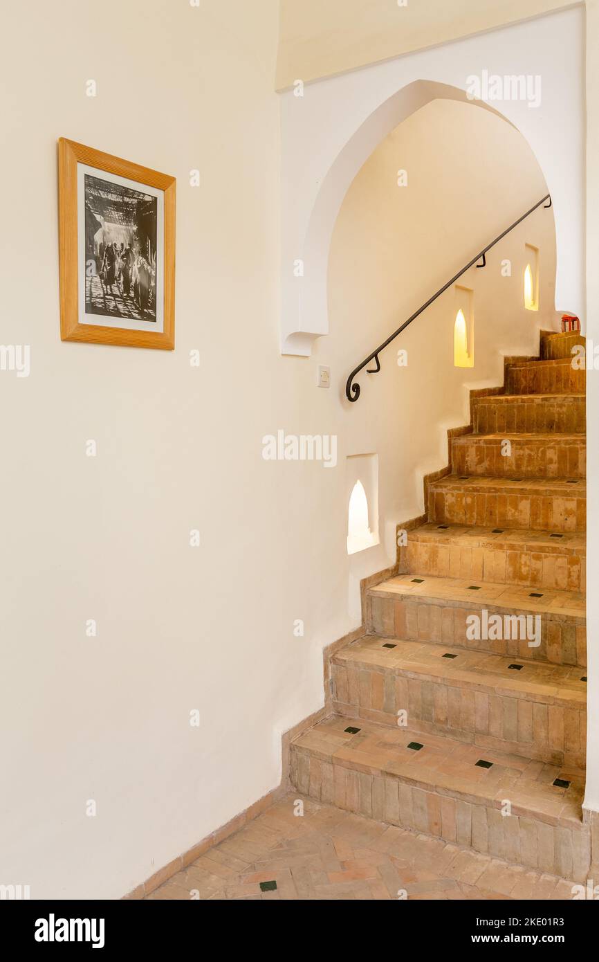 A Moroccan interior design with stairs in a beautiful riad in the heart ...