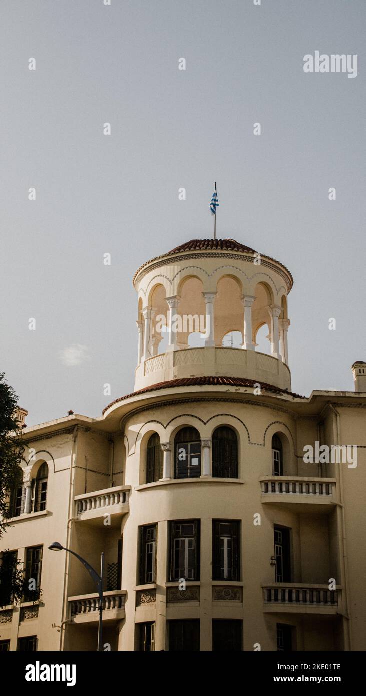 A vertical shot of the YMCA building YMCA square in Thessaloniki ...