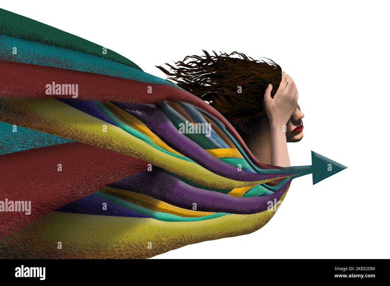 Push through the pain is the theme of this image of a determined woman ...