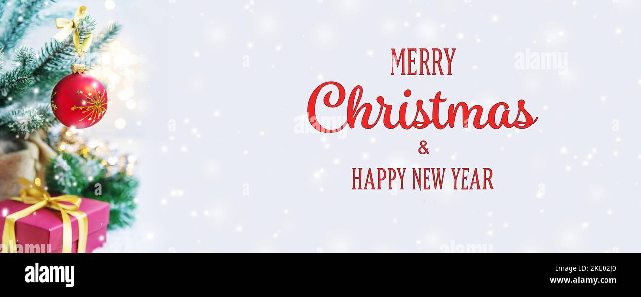 Merry Christmas and Happy New Year, Holidays greeting card background ...