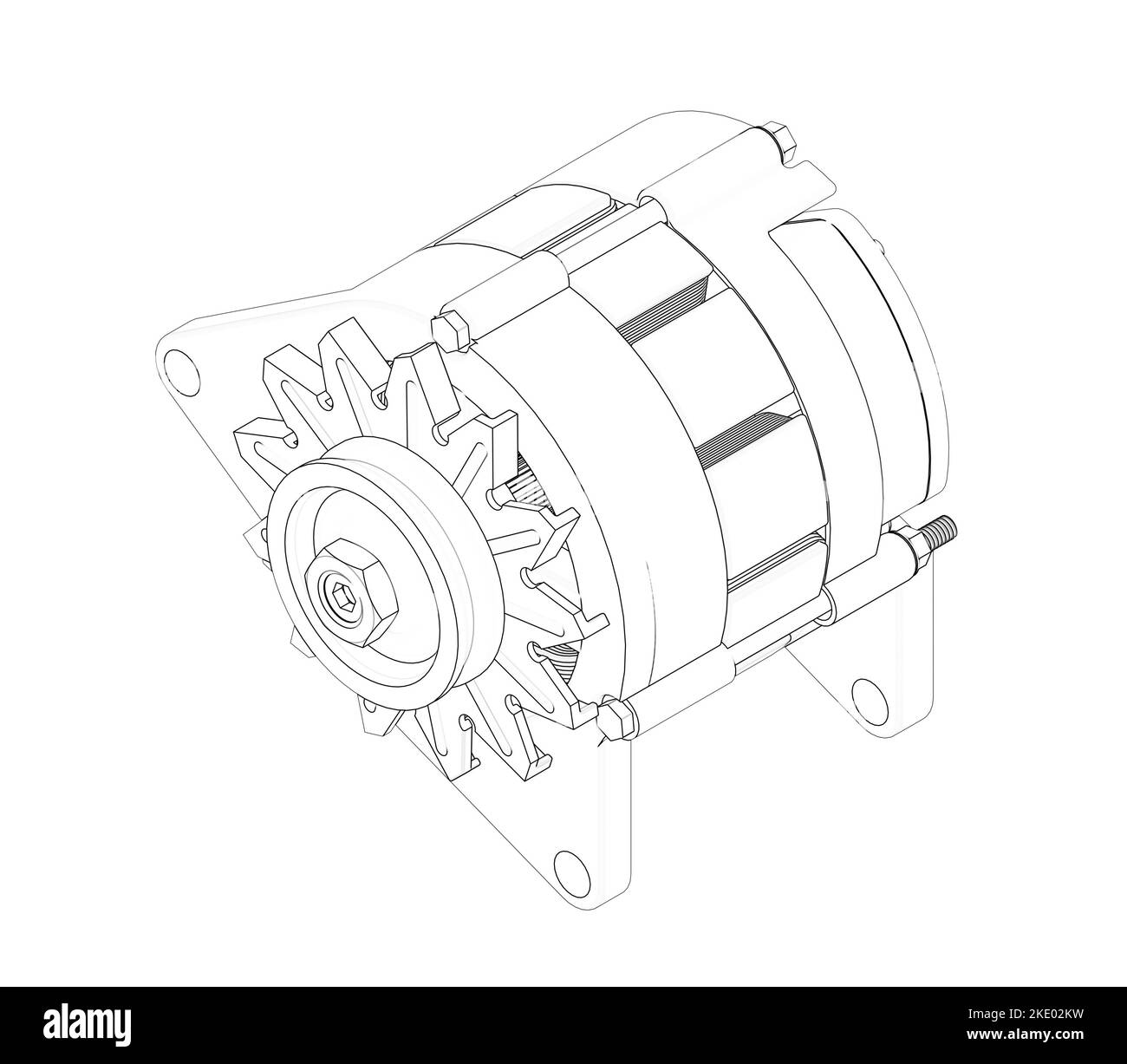 Car alternator Black and White Stock Photos & Images - Alamy