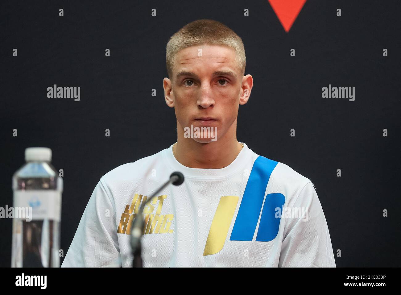 Jack Bateson during the Sunny Edwards v Felix Alvarado press conference ...