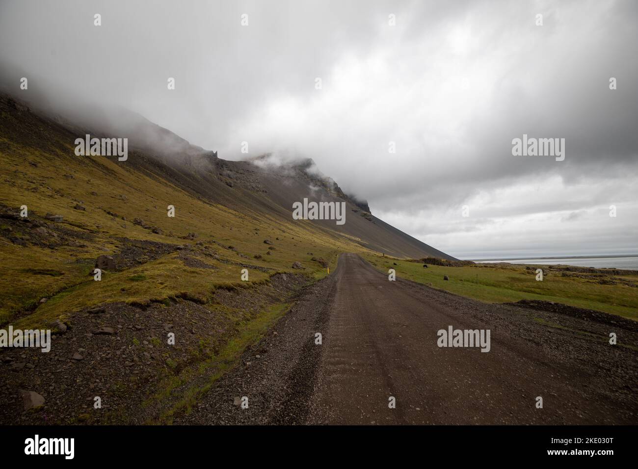 The Gravel Road to Stockness Beach in Iceland Stock Photo - Alamy