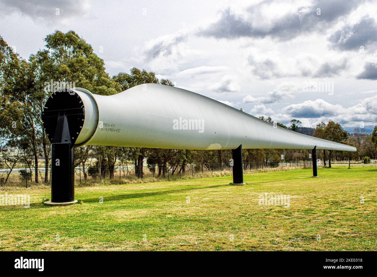 A beautiful shot of wind turbine blade display in Glen Innes in ...