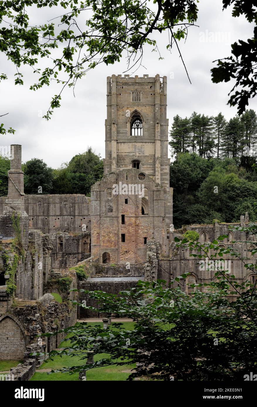 A view of Fountains Abbey, Yorkshire, England Stock Photo - Alamy