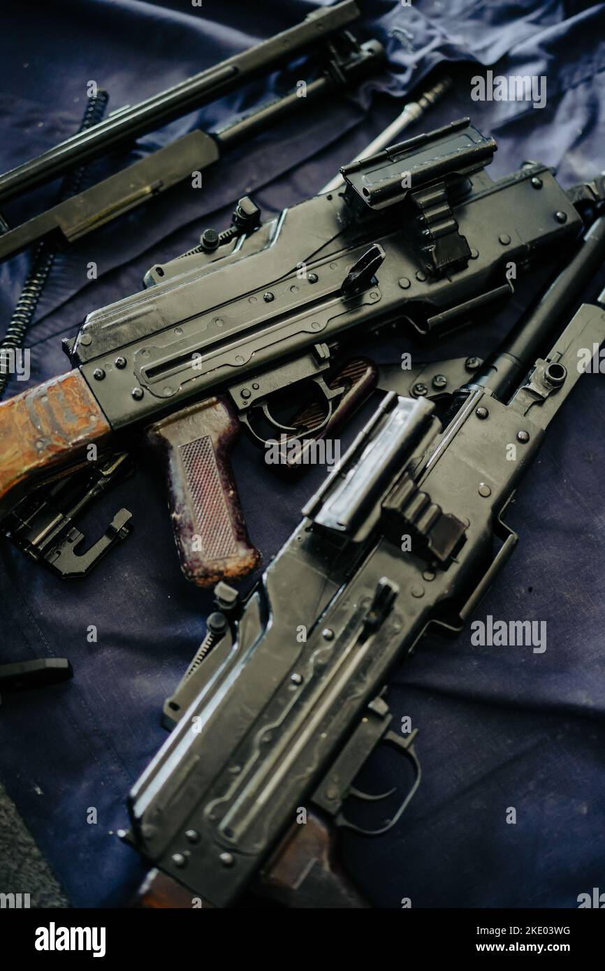 Disassembled machine gun hi-res stock photography and images - Alamy