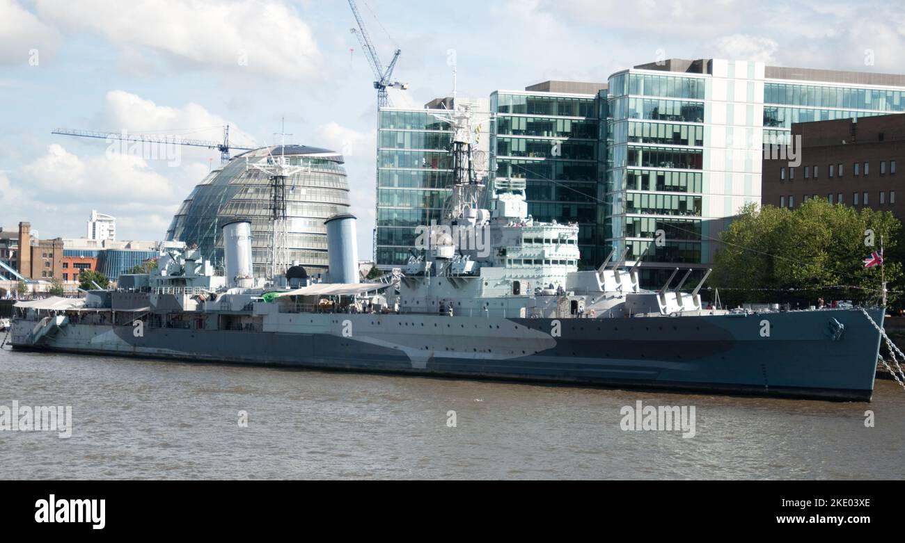 HMS Belfast, River Thames, City of London, London, UK Stock Photo - Alamy