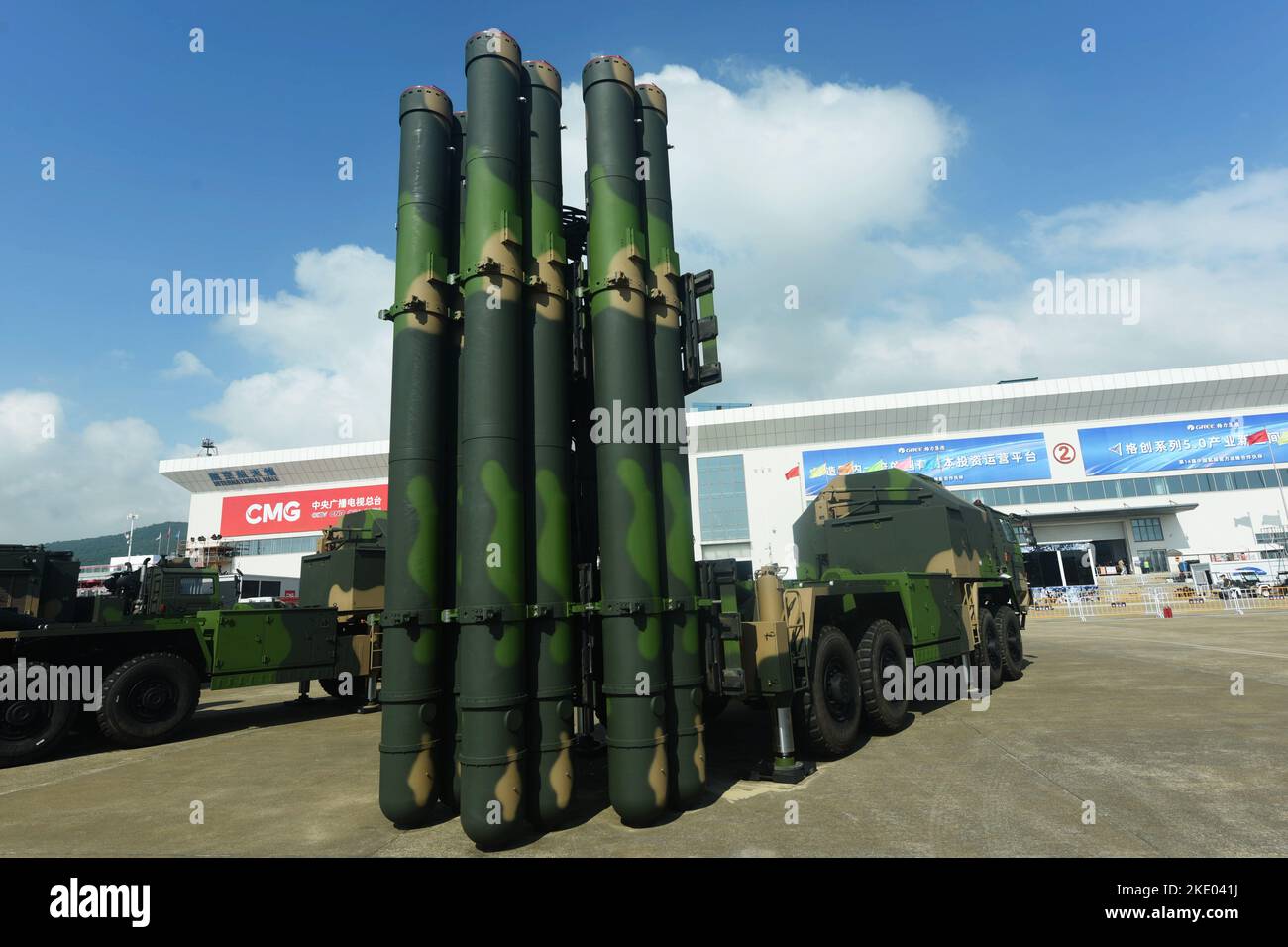 ZHUHAI, CHINA - NOVEMBER 9, 2022 - The HQ-9 system, a long-range air defense missile in service ...