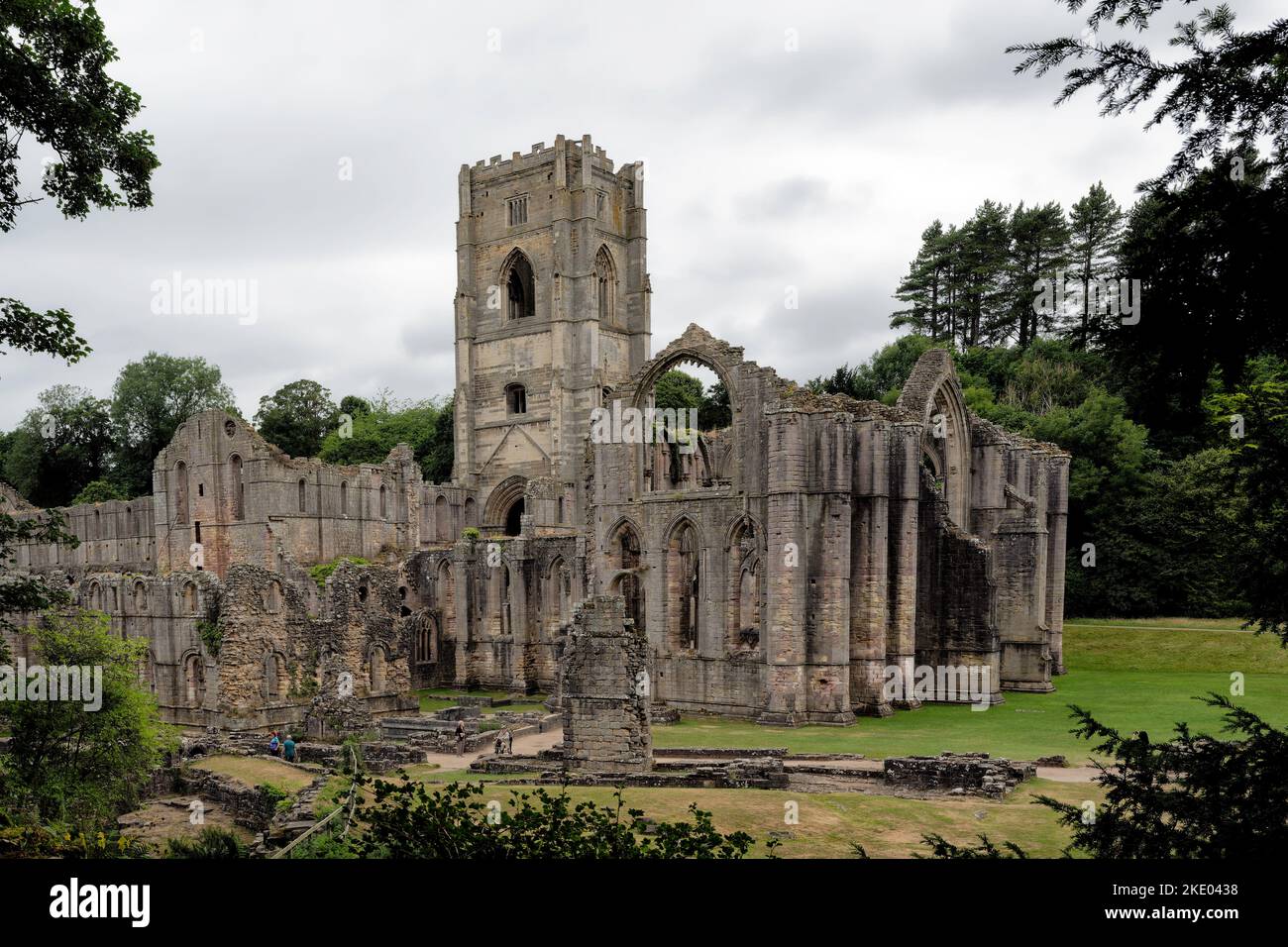 A view of Fountains Abbey, Yorkshire, England Stock Photo - Alamy