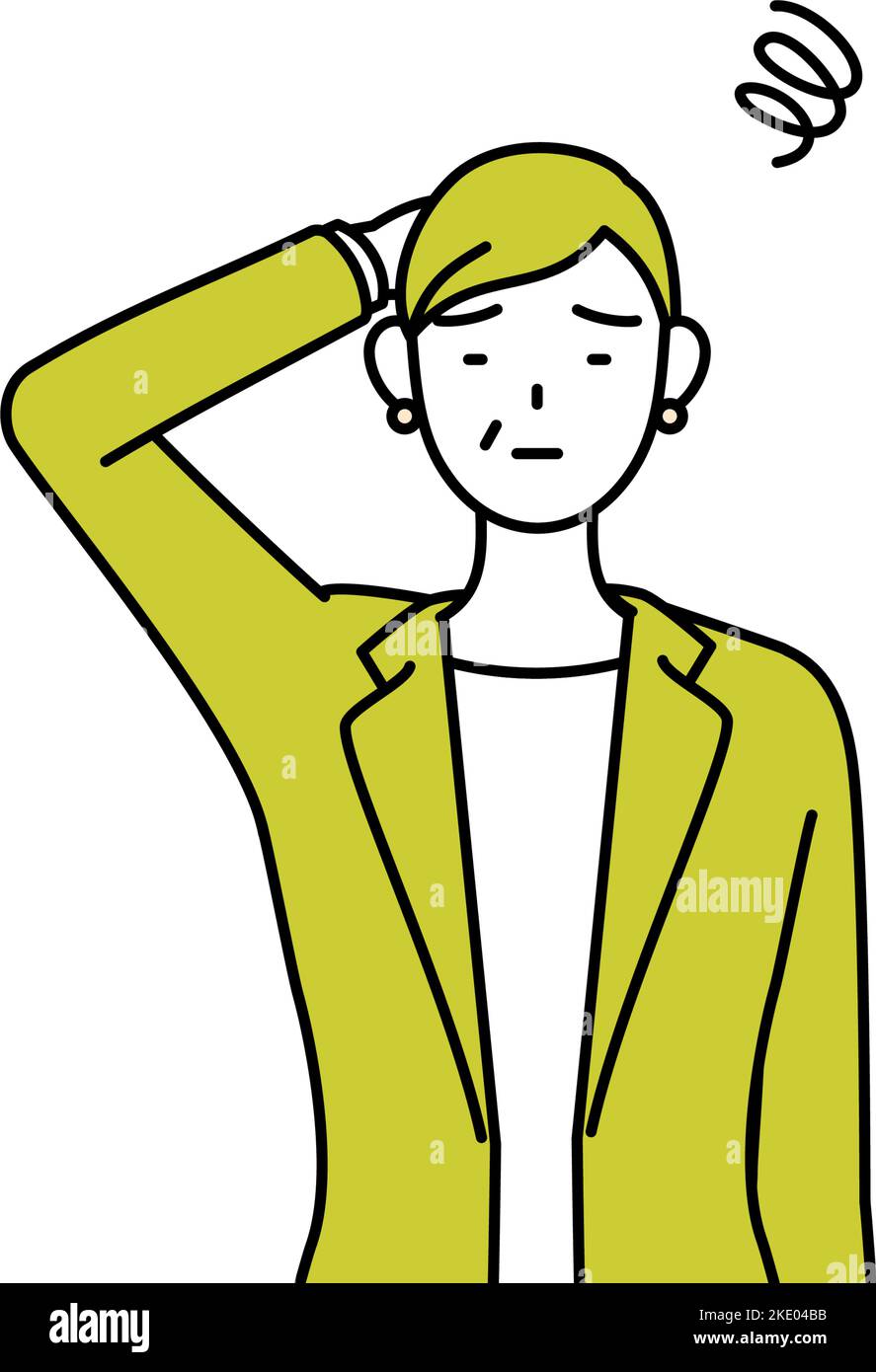 Woman scratching head Stock Vector Images - Alamy