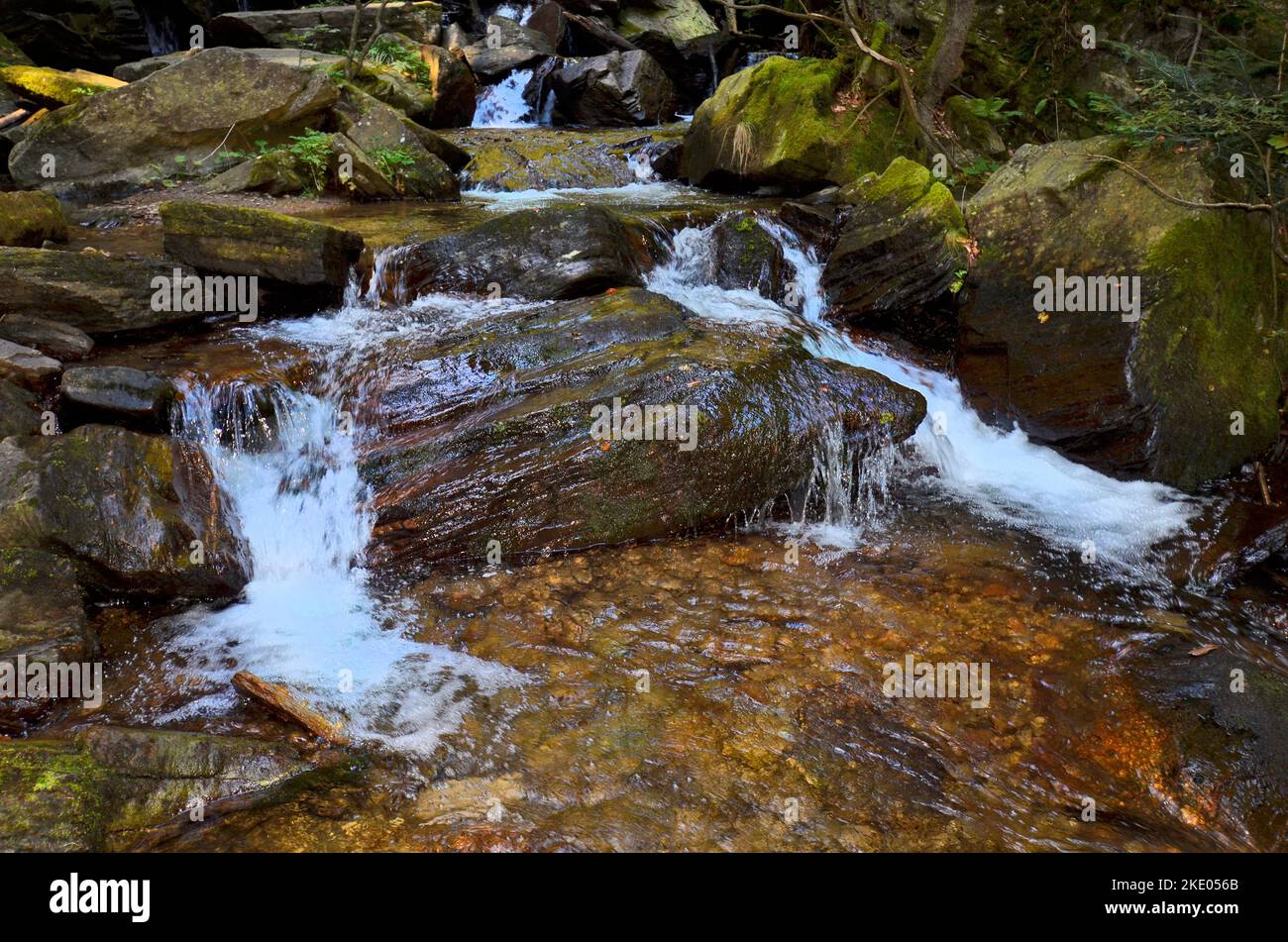 Austria, natural waterfall of Weisse Sulm river in western Styria, part ...