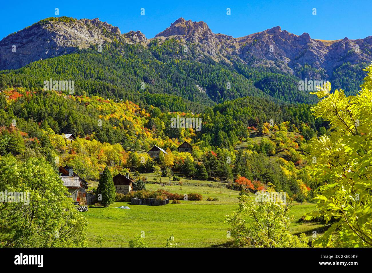 Autumn colours in Ecrins National Park, the Alps, Briancon, France, EU ...