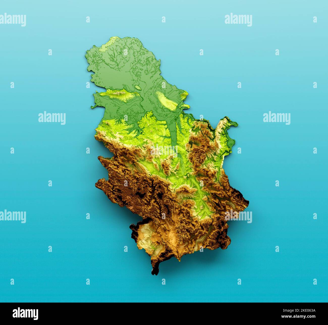 Europe shaded relief map hi-res stock photography and images - Alamy