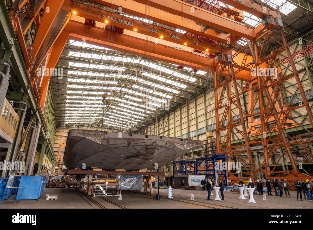 09 November 2022, Mecklenburg-Western Pomerania, Stralsund: A component ...
