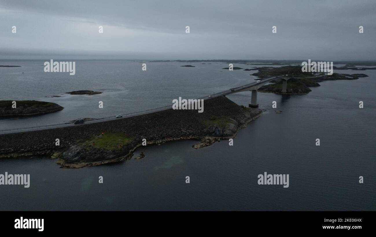 A view of the sea and hills on a cloudy day Stock Photo - Alamy
