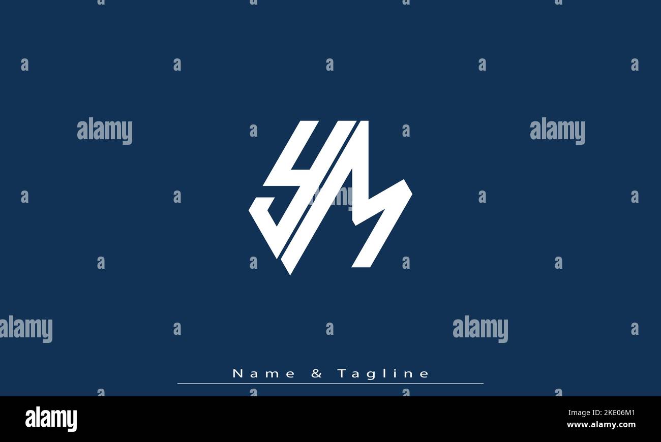 Alphabet letters Initials Monogram logo YM , MY Stock Vector Image ...