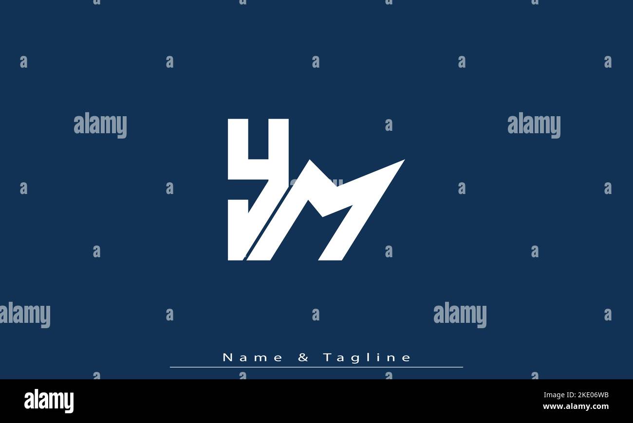 Alphabet letters Initials Monogram logo YM , MY Stock Vector Image ...
