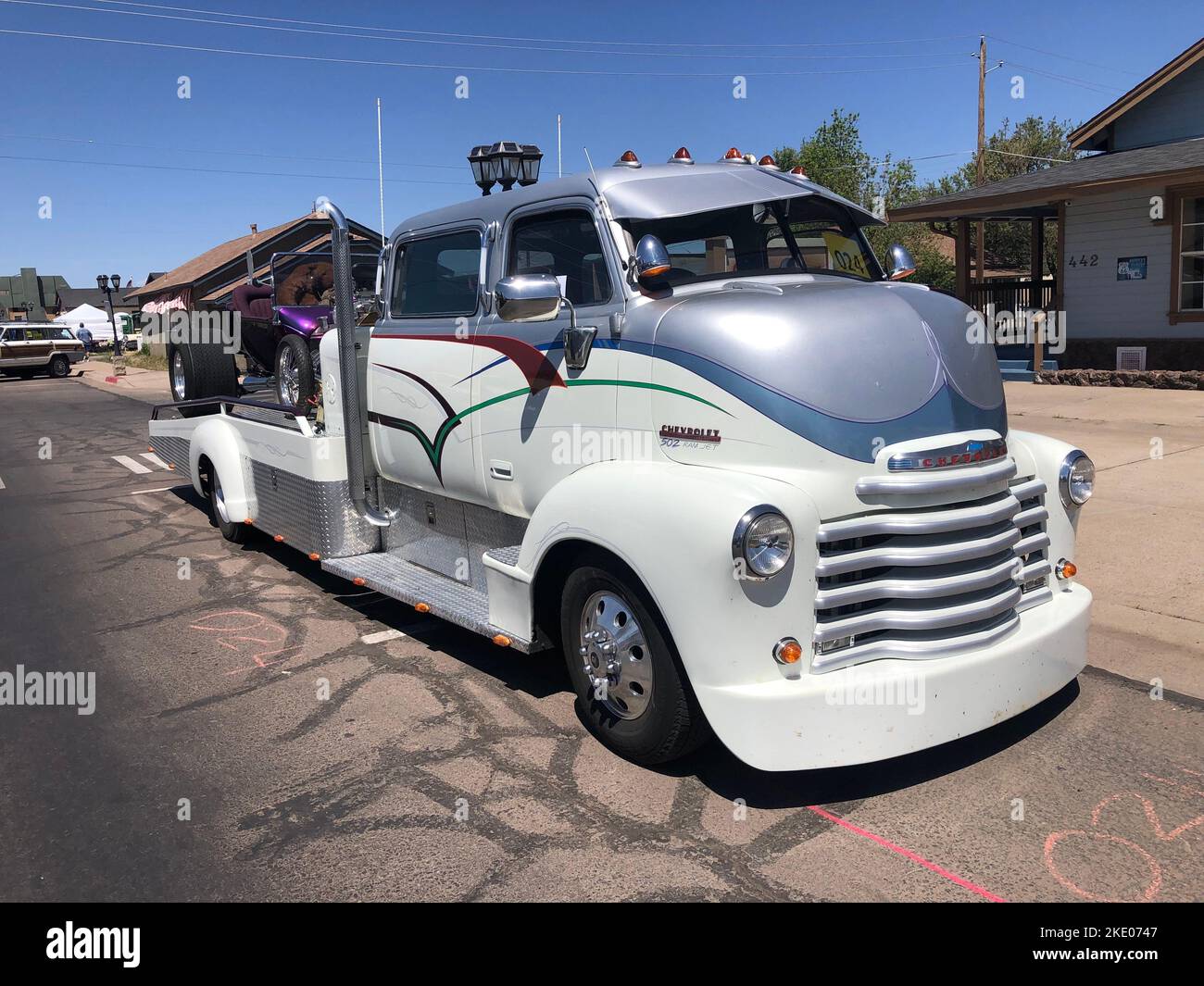 The car show in Williams, AZ Featuring various muscle, hot rods, self ...
