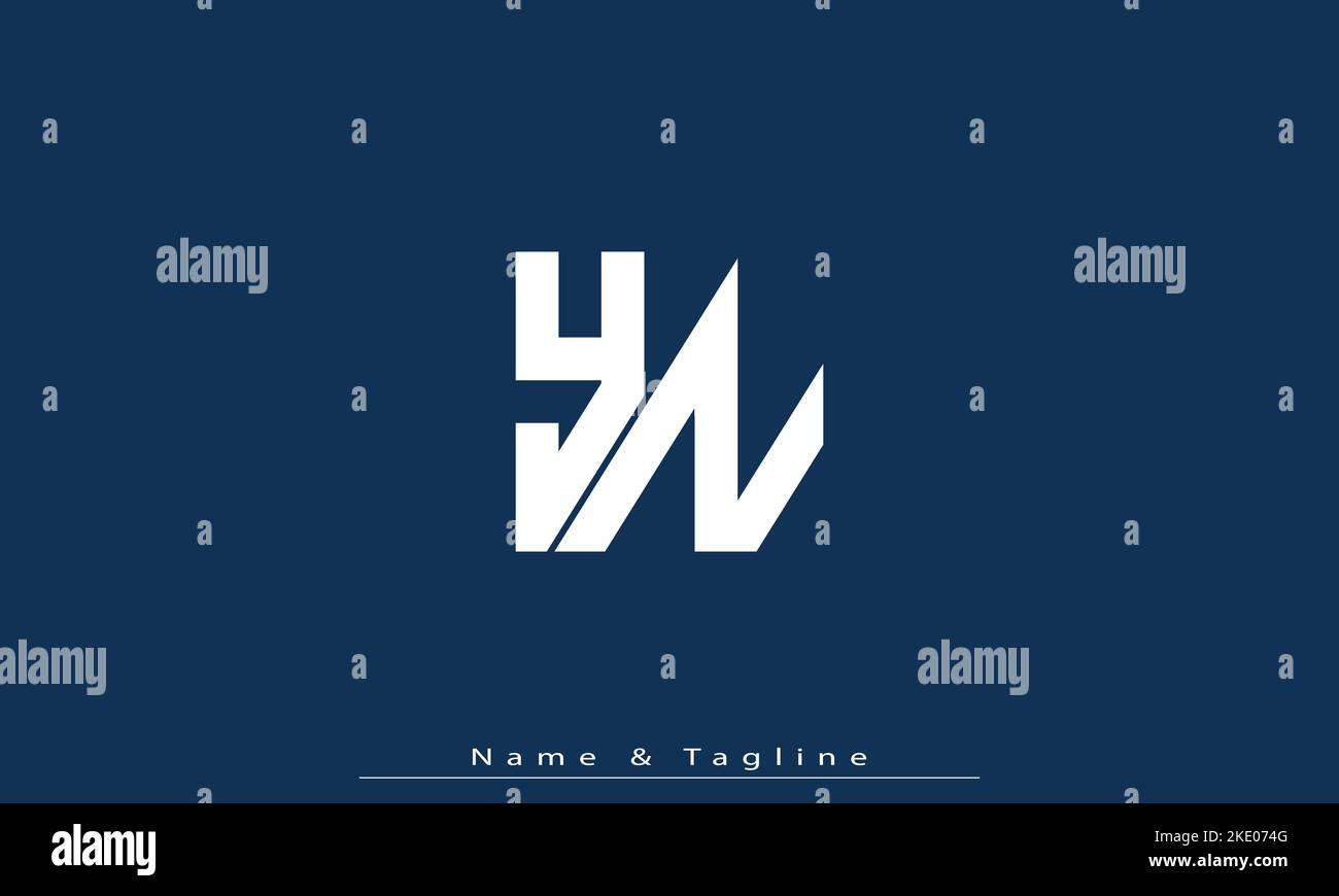 Alphabet letters Initials Monogram logo YN , NY Stock Vector Image ...