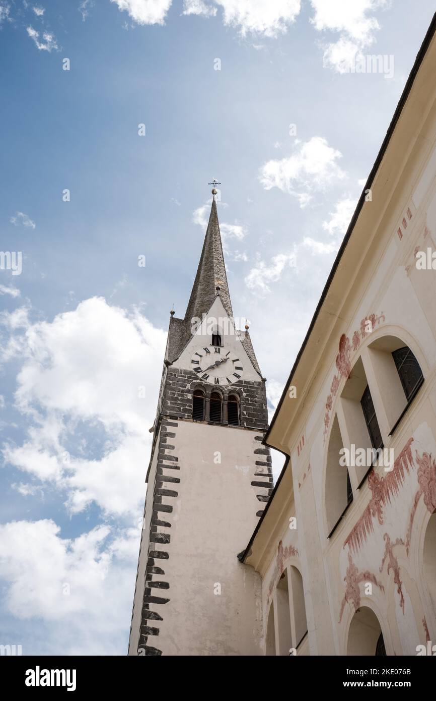 A low angle of Rathaus Vohburg town hall against the sky - concept of a ...