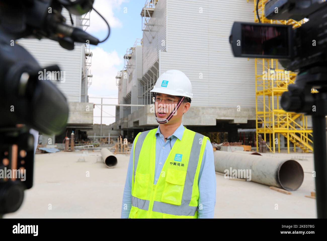 Cairo, Egypt. 11th Oct, 2022. Yuan Hao, design director of China State Construction Engineering ...